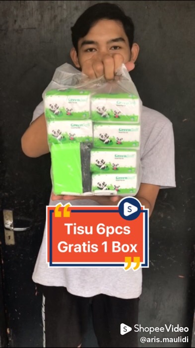 Tisu wajah 6pcs Gratis Box | Shopee Video Indonesia