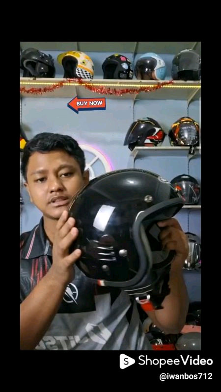 Helm Retro Bipplast kekinian. Helm cewek bogo Retro. | Shopee Video Indonesia